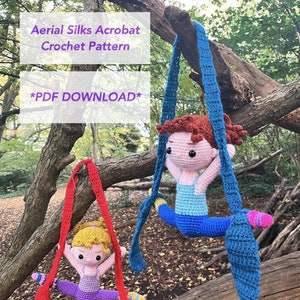 Aerial Silks Acrobat Crochet Amigurumi Pattern - PDF Download - Etsy