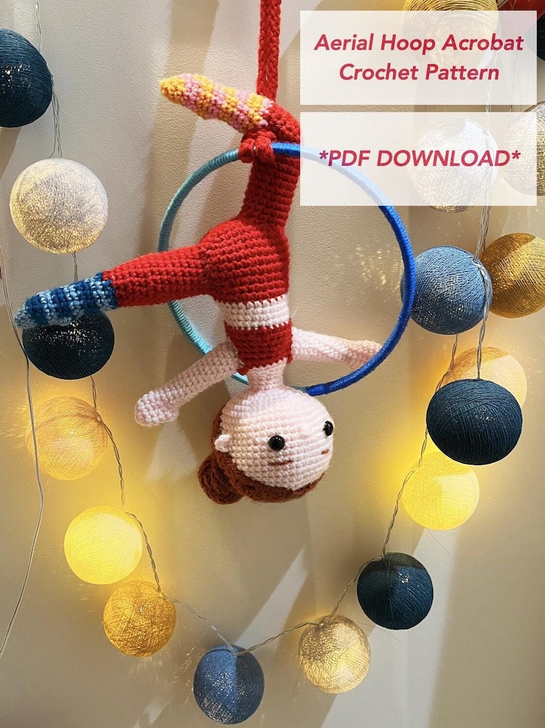 Aerial Hoop Acrobat Crochet Amigurumi Pattern - PDF Download - Etsy