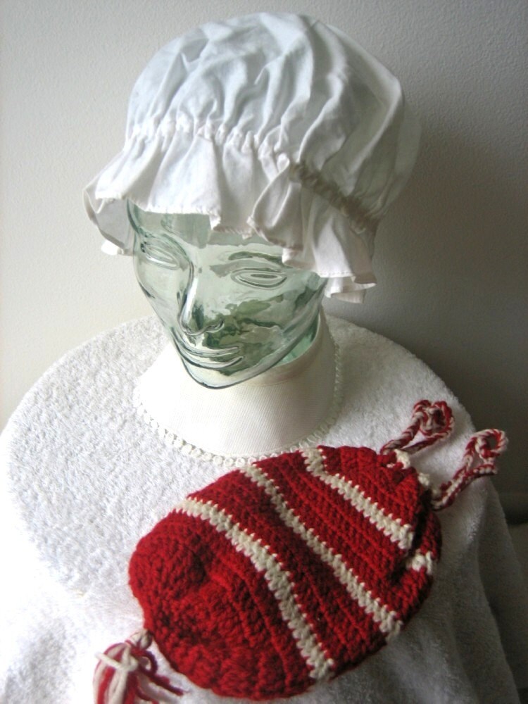 HAT Vintage Dress up Costume Retro Cap WHITE Country BONNET - Etsy