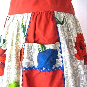 APRON Kitchen Pinafore Cook Chef Skirt Cover Vintage Full Skirt Wide ...