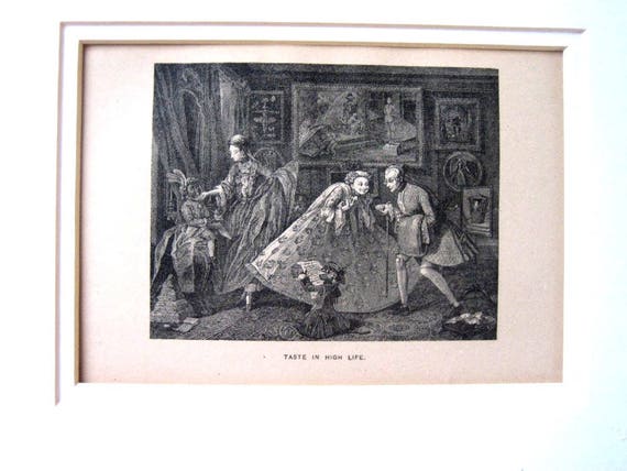 Taste in High Life. After William HOGARTH 1800s Old Antique - Etsy