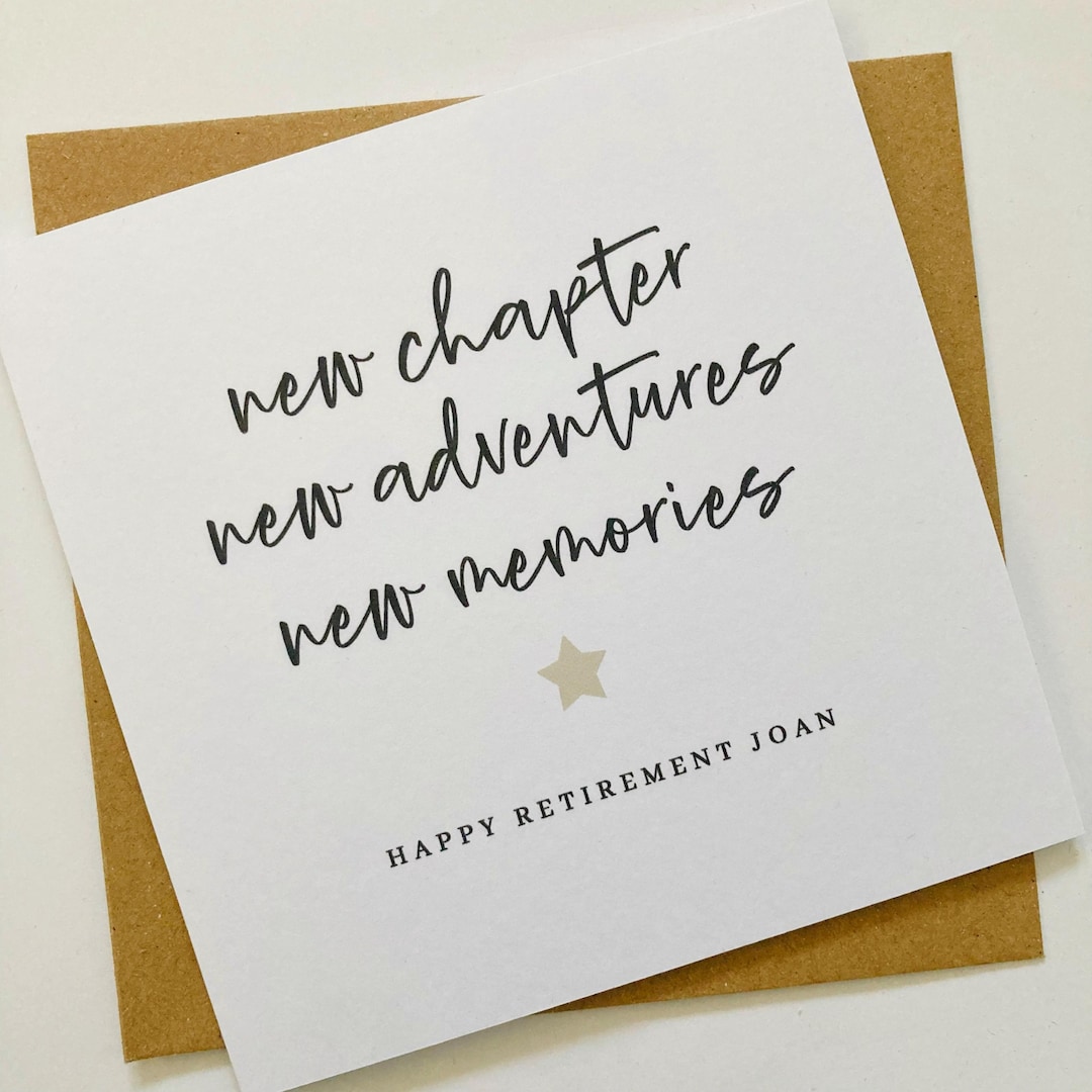 New Chapter Personalised Retirement Card, Good Luck With Your ...