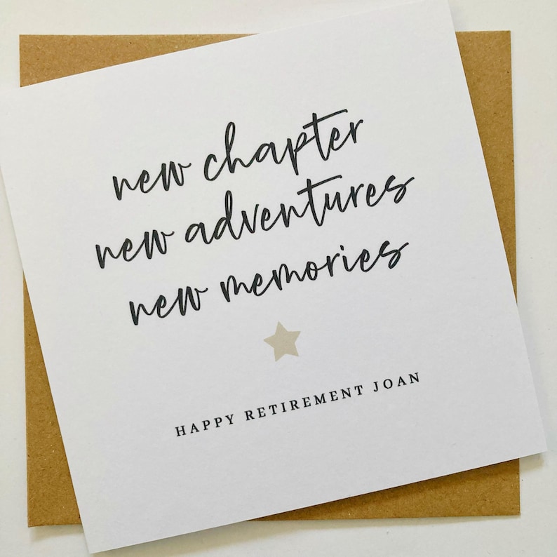 New Chapter Personalised Retirement Card, Good Luck With Your ...