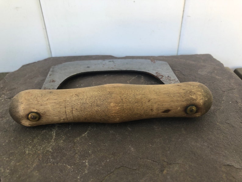 Antique Primitive Steel Blade Herb Chopper Mincer Knife With - Etsy