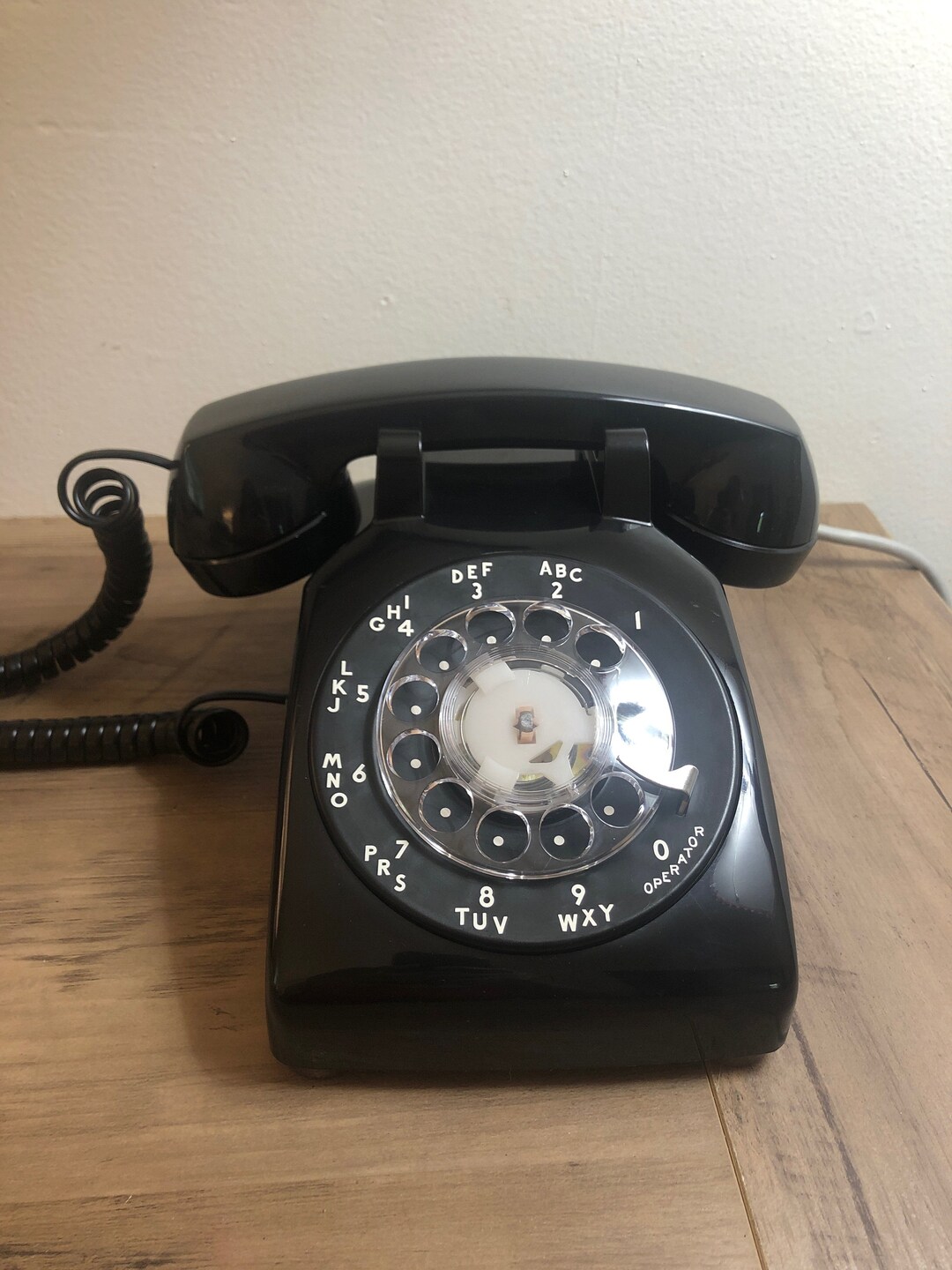 Vintage Black Rotary Tabletop Desk Telephone Phone - Etsy