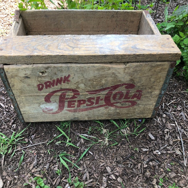 Vintage Pepsi Cola Wooden Box - Etsy