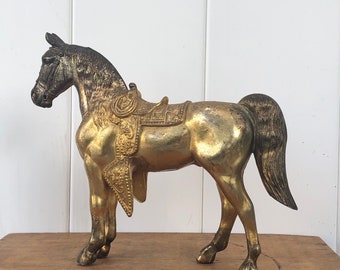 Vintage Metal Rodeo Horse Cowboy Western Figure Figurine box | Etsy