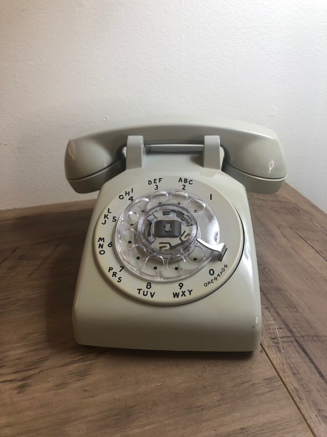 Vintage Grey Rotary Tabletop Desk Telephone Phone - Etsy