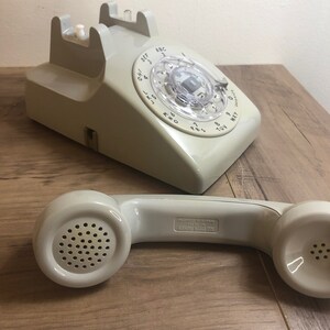 Vintage Grey Rotary Tabletop Desk Telephone Phone - Etsy