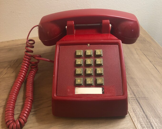 Vintage 1990’s Red Push Button Phone Telephone - Etsy