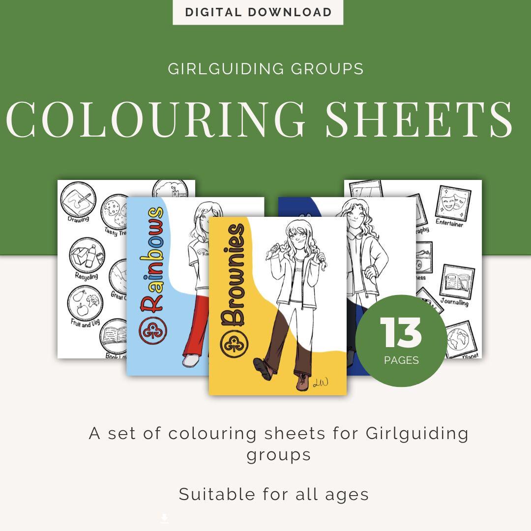 Girlguiding Colouring Sheets, Coloring Pages Digital Download - Etsy UK