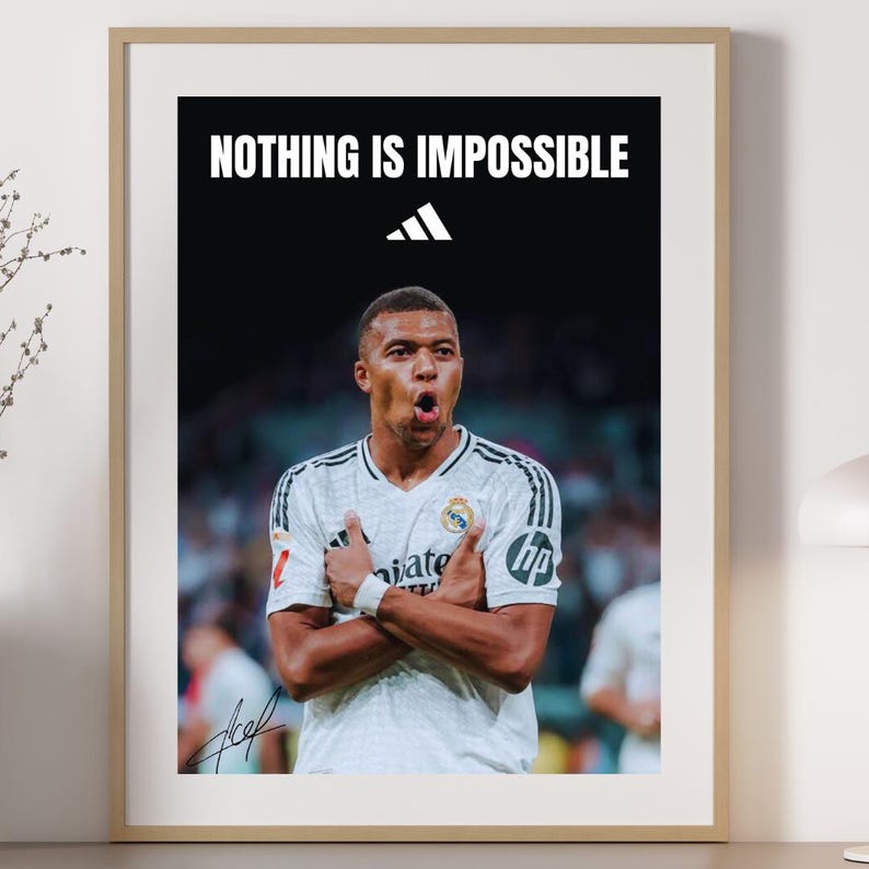 Kylian Mbappé Poster – Inspirational Football Wall Art With Quote ...