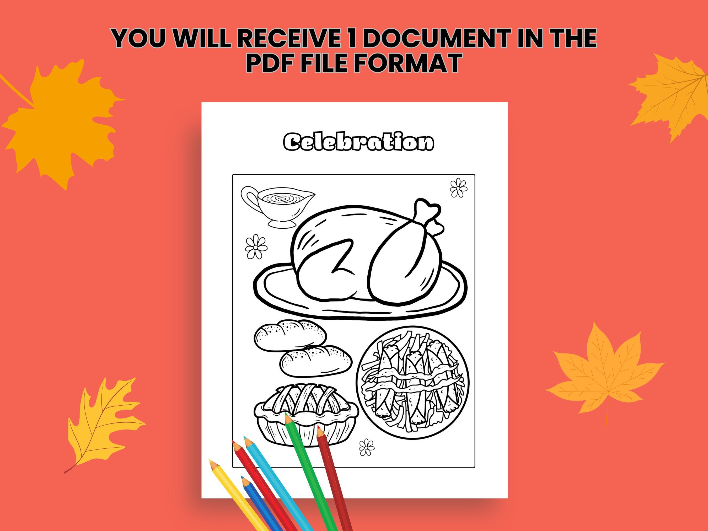 Thanksgiving Coloring Pages for Kids, Fun and Festive Thanksgiving ...