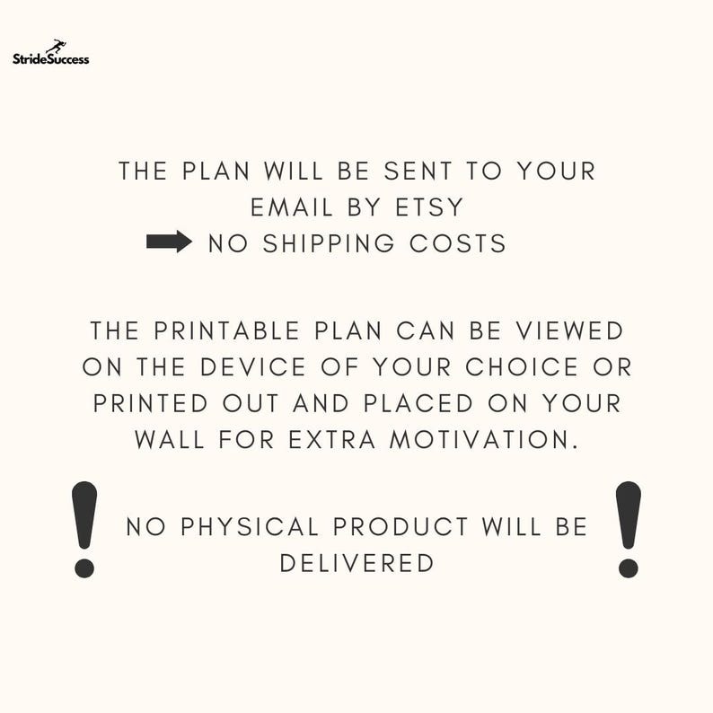 Printable 8-week Couch to 5k Training Plan for Beginners, A4 US Letter ...