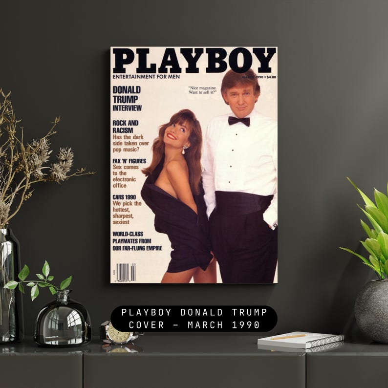 Playboy Donald Trump Cover – March 1990 | A4/A3 Collector’s Print – Rare Vintage Magazine Poster ...