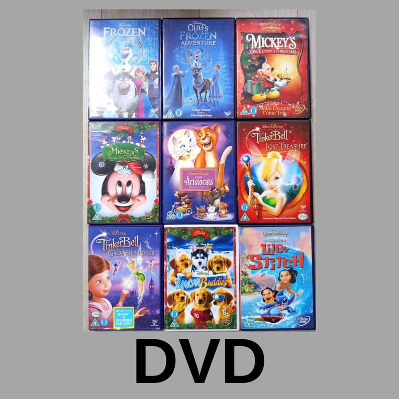 9-movie Kids' Animated DVD Bundle Frozen, Mickeys Christmas, Tinker Bell & More original Dvds ...