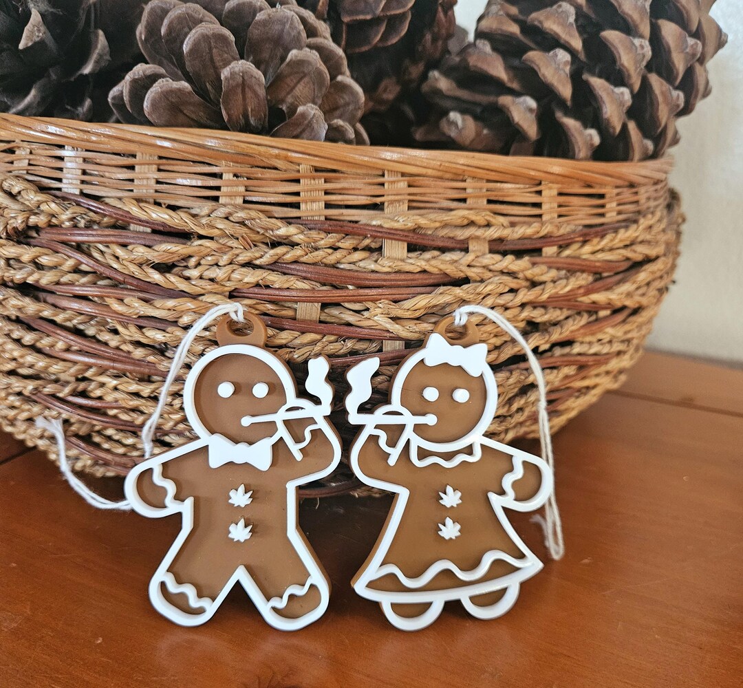 Handmade Acrylic Gingerbread Man Christmas Ornament - Stoner ...