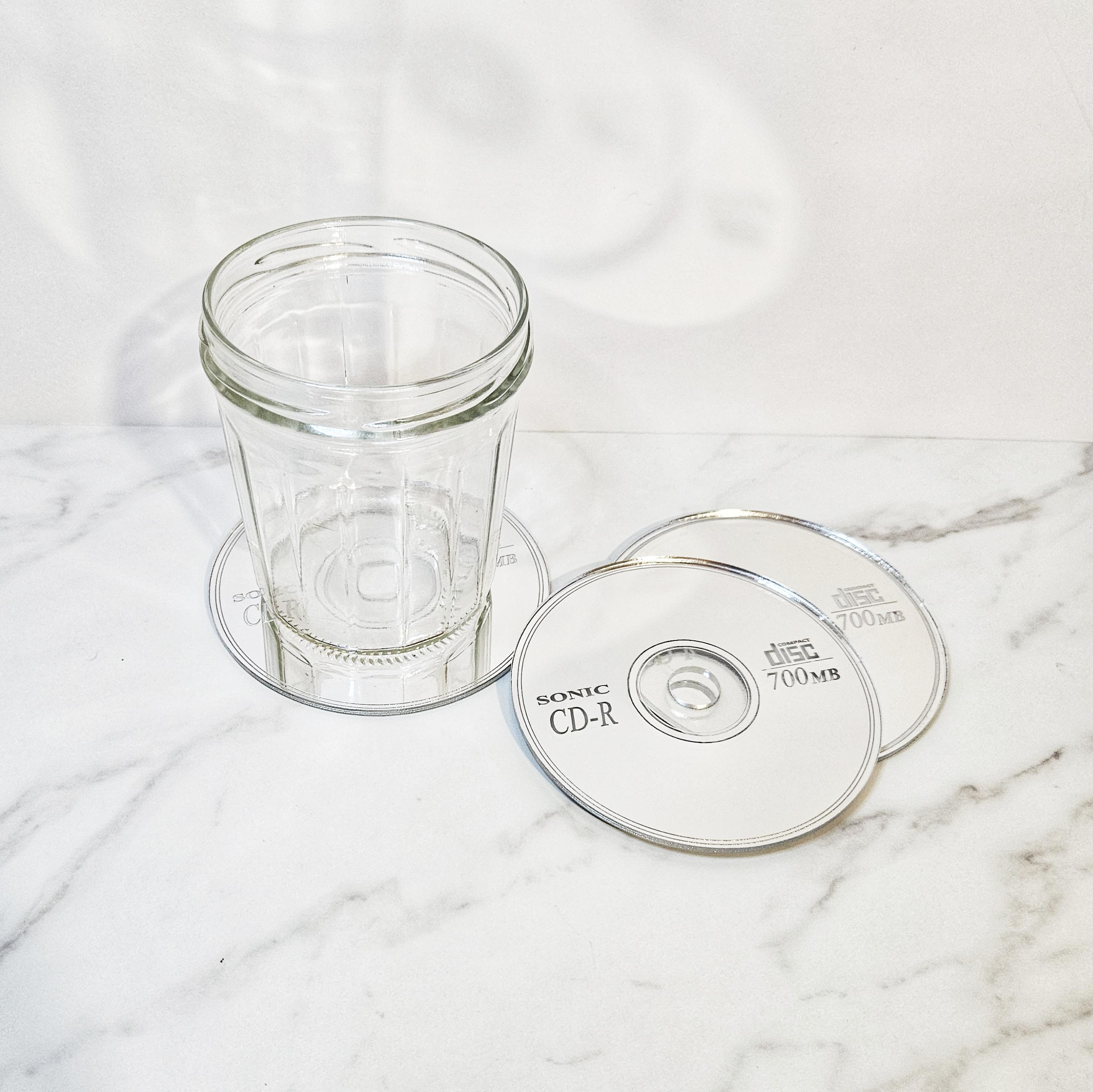 Compact Disc Inspired Drink Coaster Set - 90's CD-R Coaster Set - Fun ...