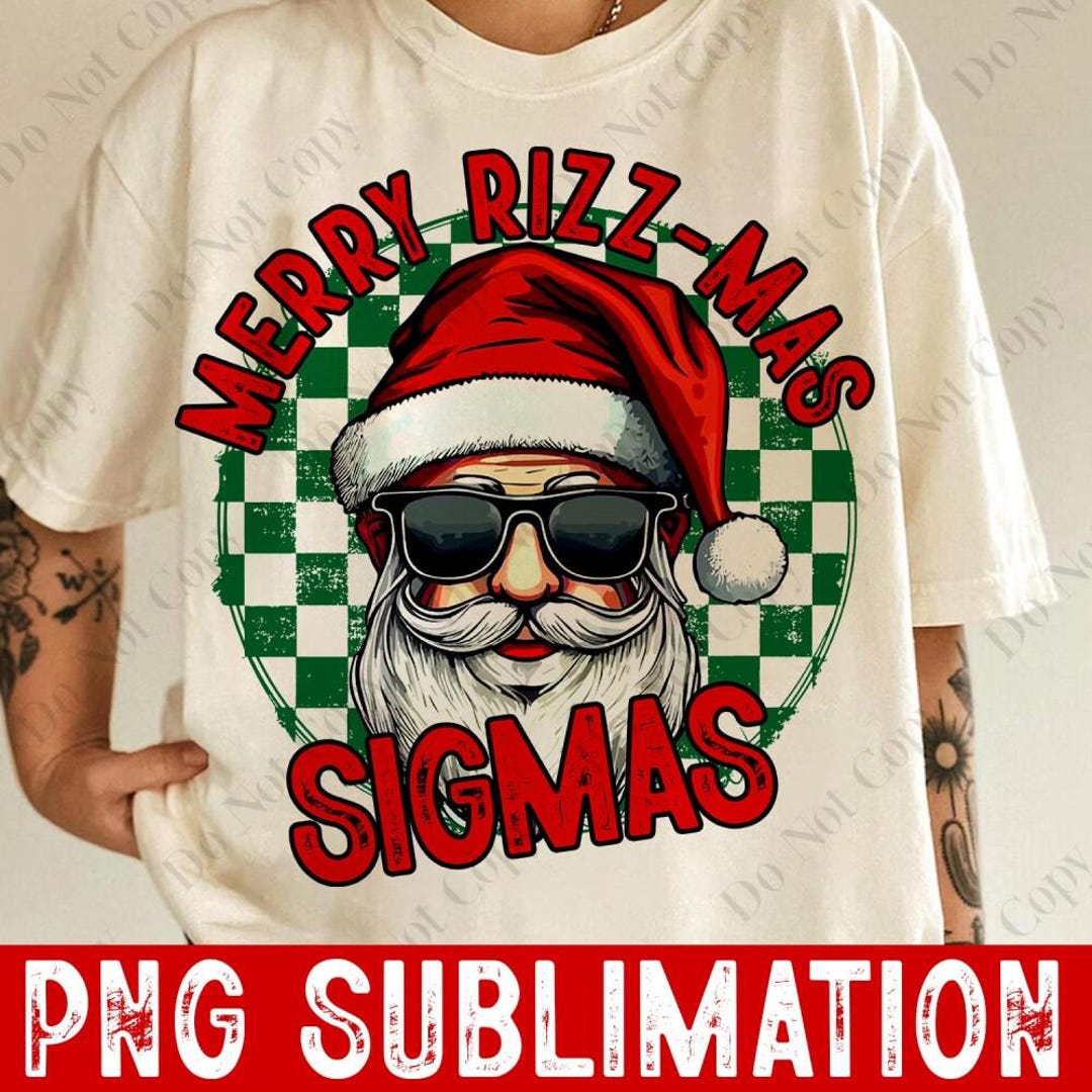 Merry Rizz Mas Sigmas Santa Png, Sigma Hat Santa Png, Rizzmas Santa Png ...