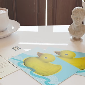 Rubber Ducky Postcards / Yellow Duck Postcards / Fun Art - Etsy