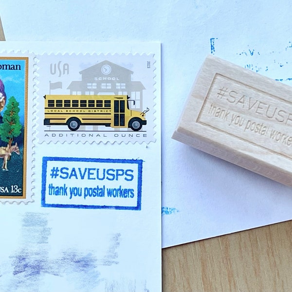 Postal Rubber Stamp - Etsy