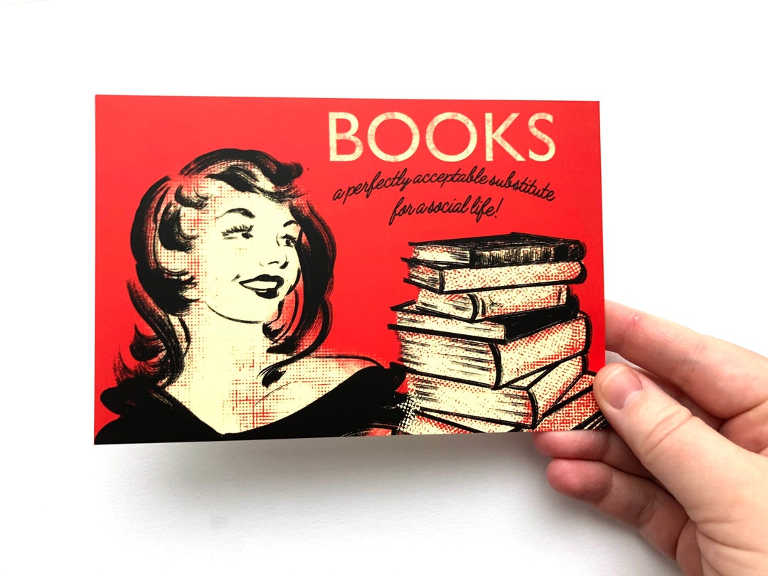 Book Lovers Postcards / Librarian Postcards / Bibliophile Cards for ...