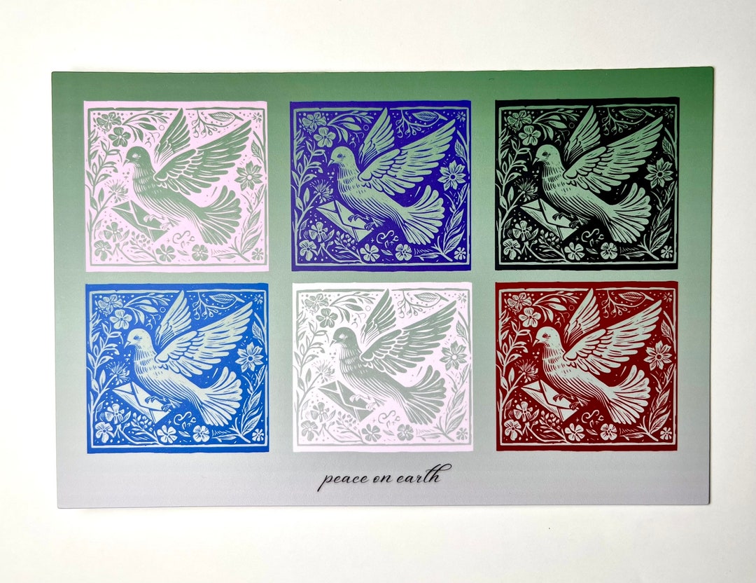 Peace on Earth Postcards / World Peace Cards for Postcrossing or Snail ...