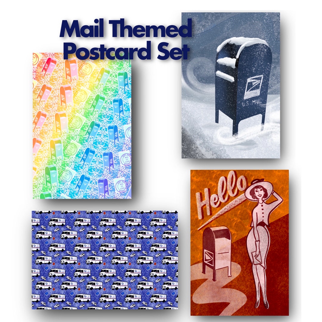 Mail Postcards Set / USPS Postbox Mail Truck Cards Perfect for ...