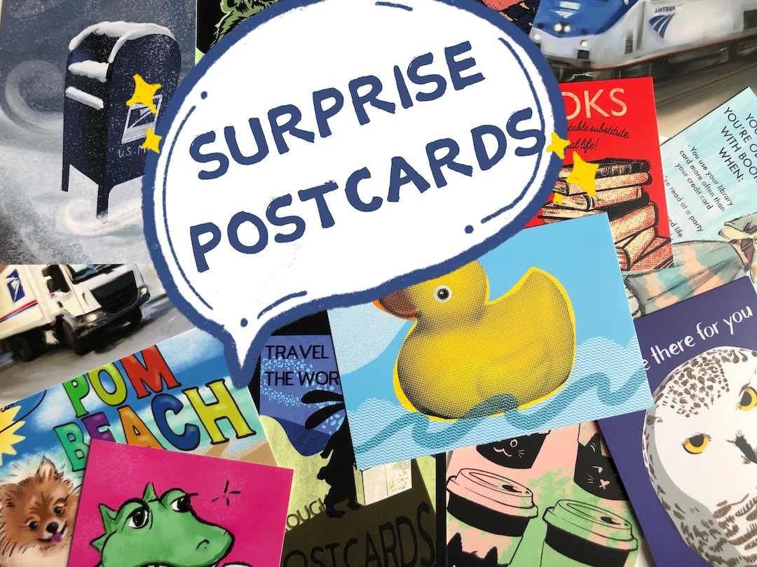 Surprise Me With Postcards /get Random Postcards / Grab Bag Blind Box ...