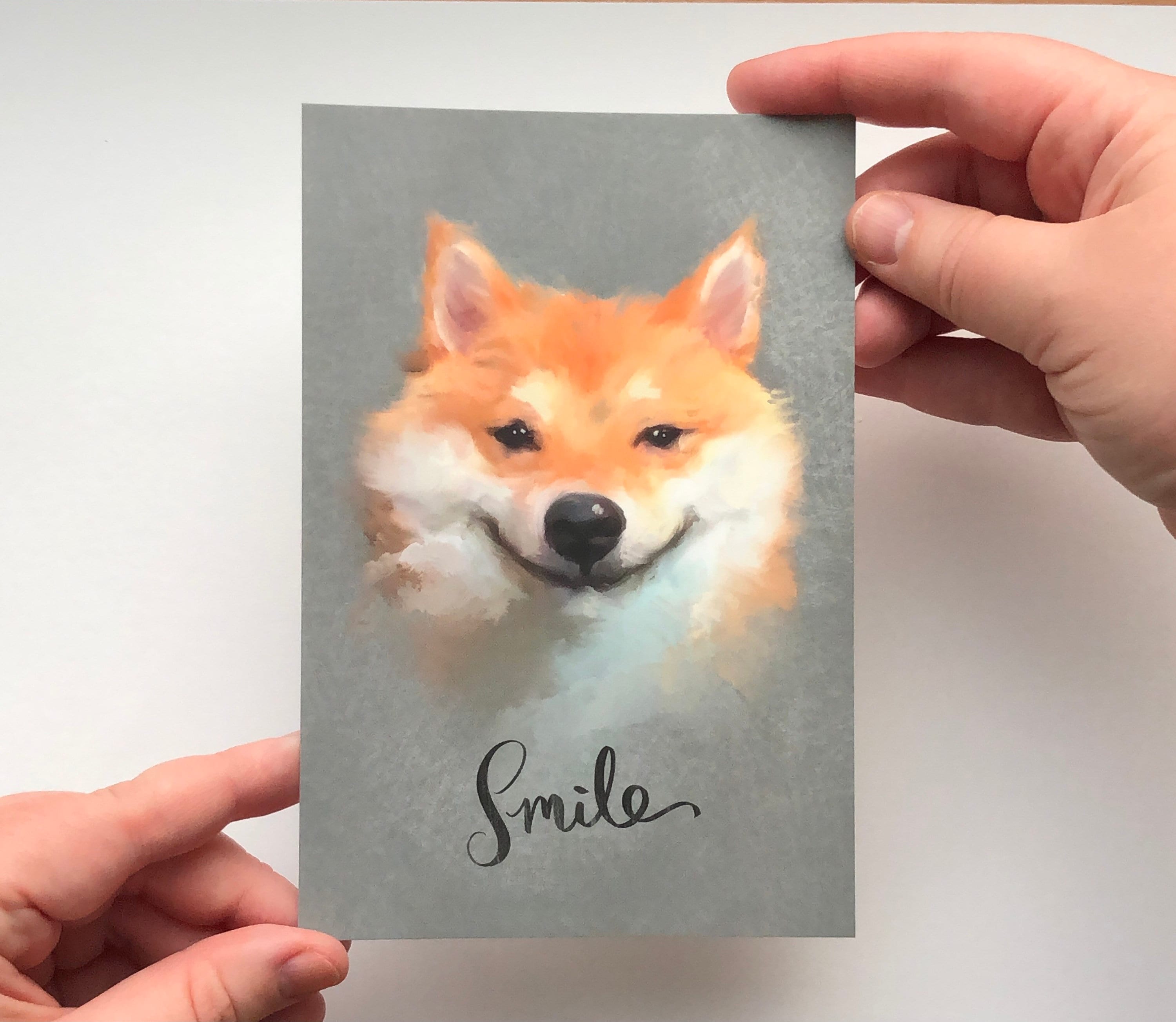 Dog Postcards - Smiling Dog Encouragement Cards / Smile Cards / Cards ...