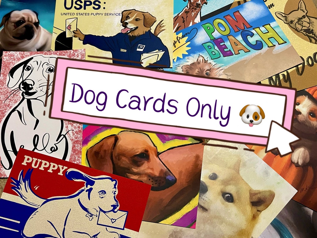 Dog Cards Only! / Surprise Me With Dog Postcards /get Random Postcards ...