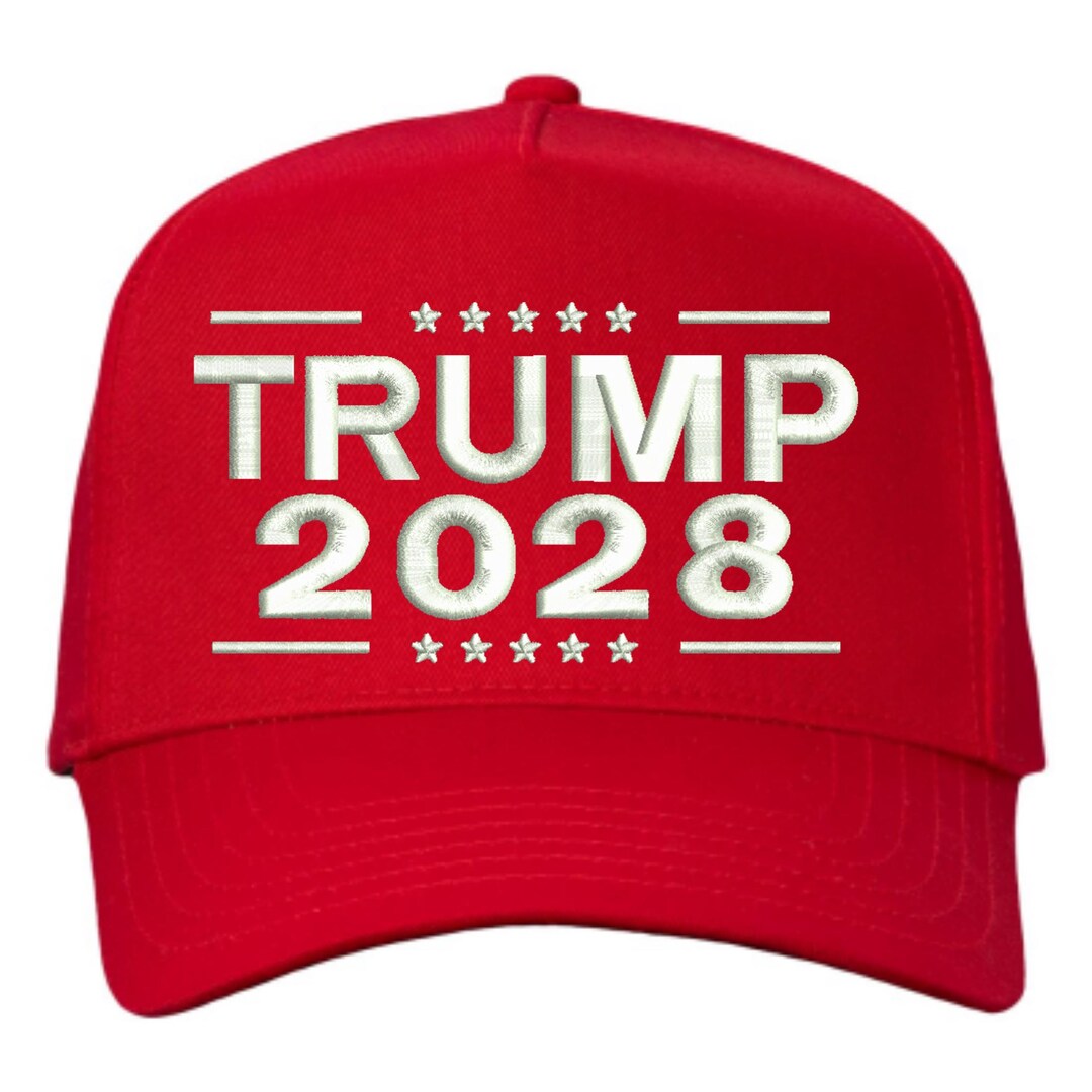 Trump 2028 3D Embroidered Baseball Hat, Embroidered Red Trump Cap, MAGA ...