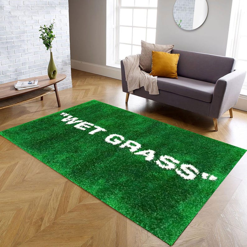 Vibrant Green Grass, Wet Grass,wet Grass Carpet,wet Grass Rug,wet Grass ...