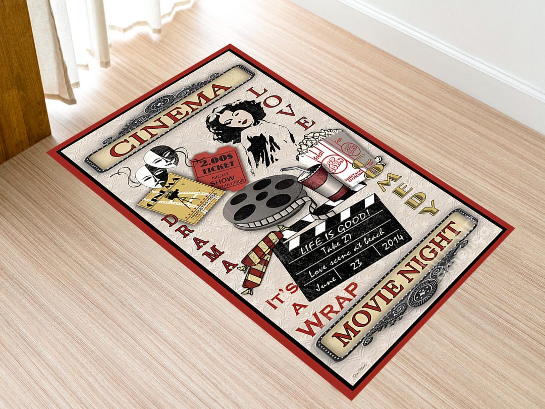 Cinema Rug,movie Rug,drama Rug,ticket,scenario Rug,film Pattern Rug ...