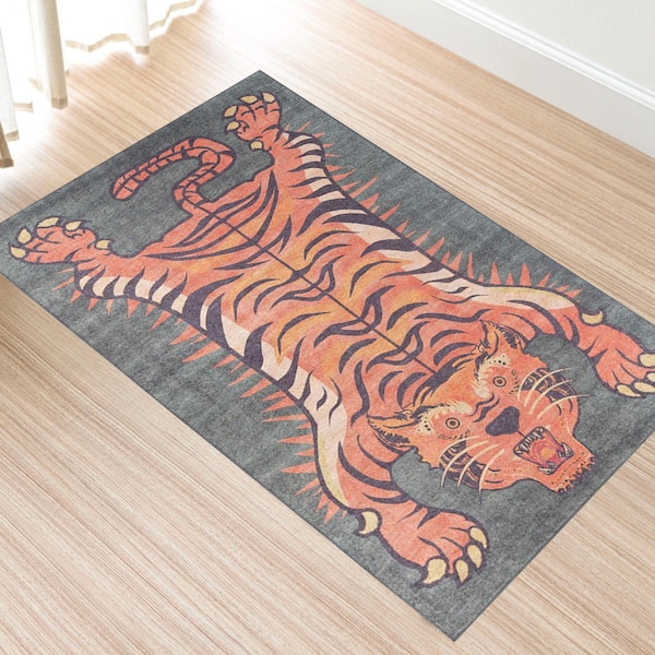 Tiger Rug - Etsy