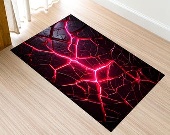 Cracked Game Zone Rug, Gamer Room Floor Mat, Video Game Theme Carpet ...