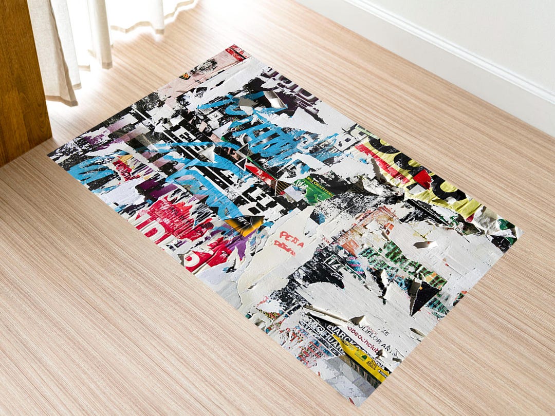 Street Art Rug, Modern Rug, Personalized Rugs, Pattern Rug, Salon Decor ...
