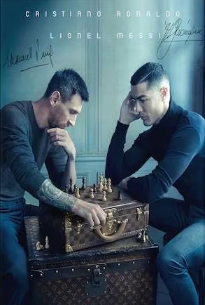 Lionel Messi Cristiano Ronaldo Playing Chess,football Soccer World Cup ...