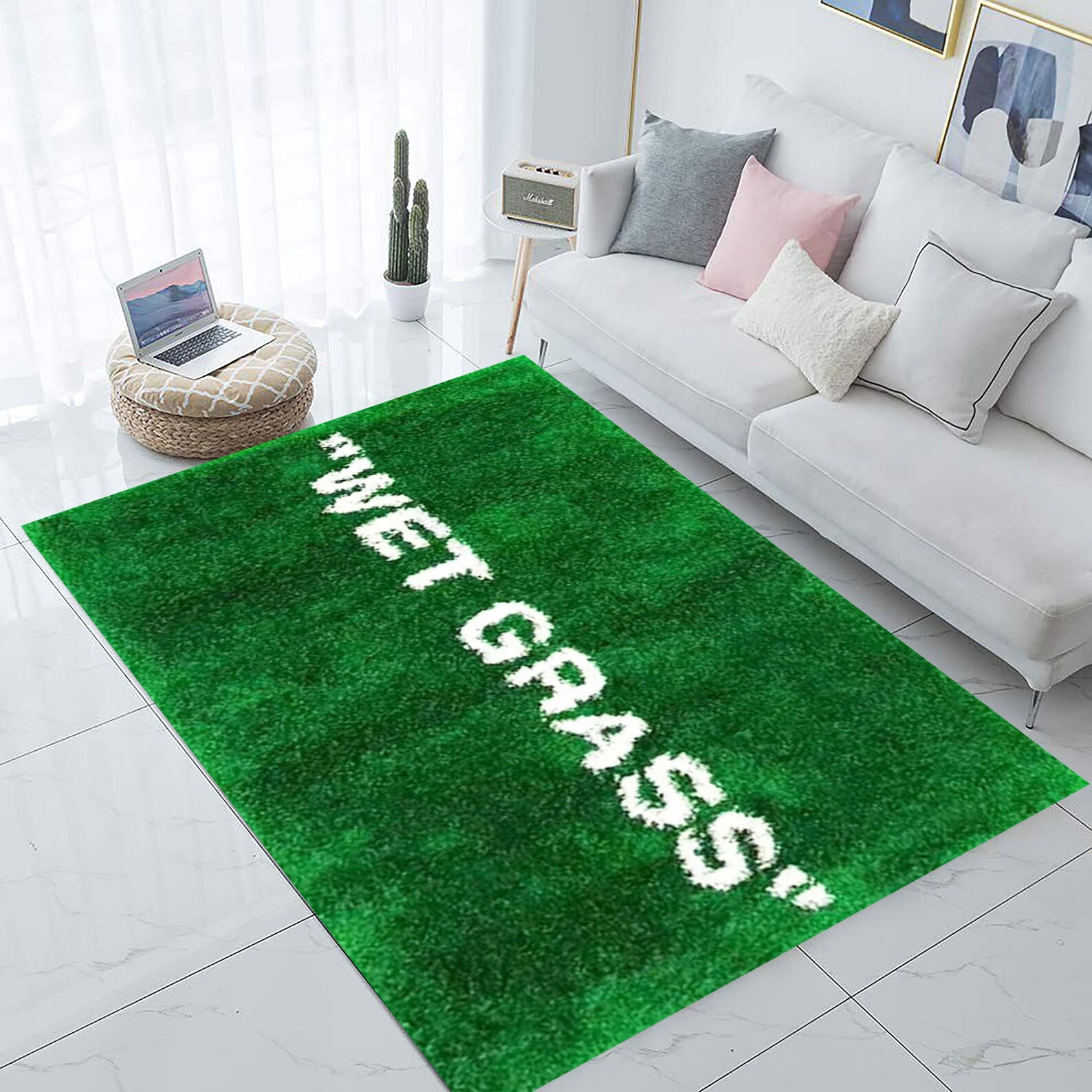 Vibrant Green Grass, Wet Grass,wet Grass Carpet,wet Grass Rug,wet Grass ...
