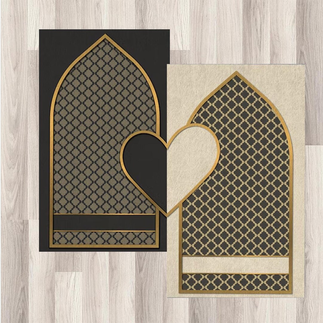 Married Couples,personalized 2 Prayer Mat Set With Heart Design,islamic ...