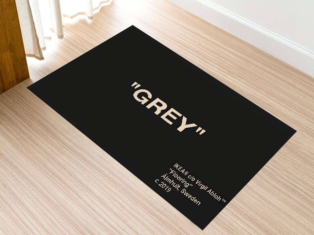 Grey Rug, Black Font Rug, Keep Off, Quote Rug, Black Theme Rug, Quote ...