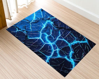 Cracked Game Zone Rug, Gamer Room Floor Mat, Video Game Theme Carpet ...