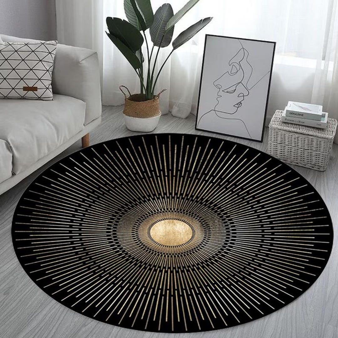 Sunshine Rug, Round Rug, Sun Rug, Circle Rug, Bathmat Rug, Doormat Rug ...