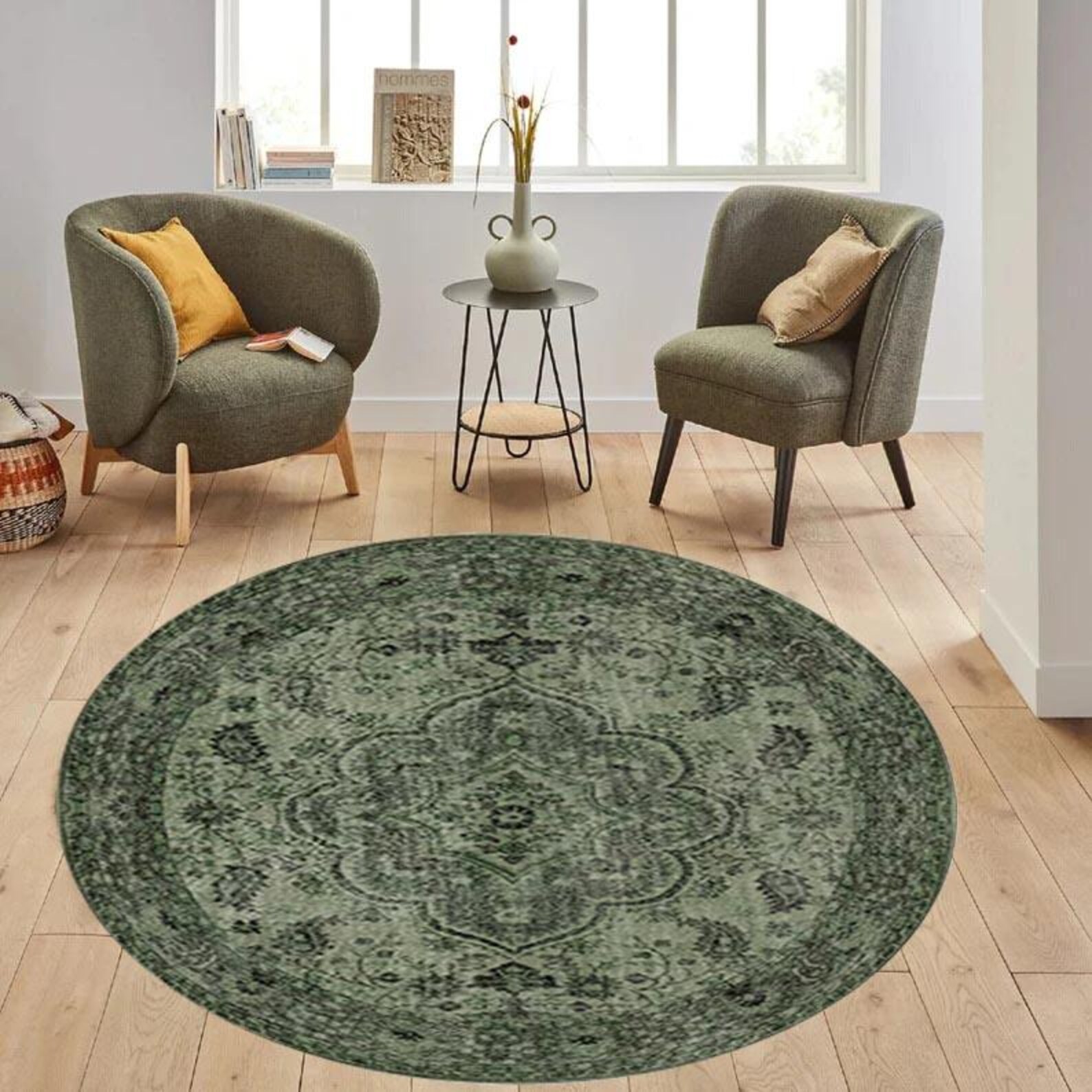 Green Round Rug, 8 Ft Round Rug, 5 Feet Round Rug, 9 Feet Round Rug, 6 ...