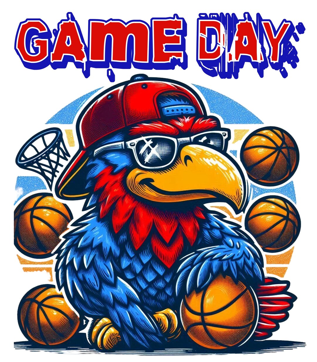 Game Day, College Basketball Team, Jayhawk, Basketball, PNG, Digital ...