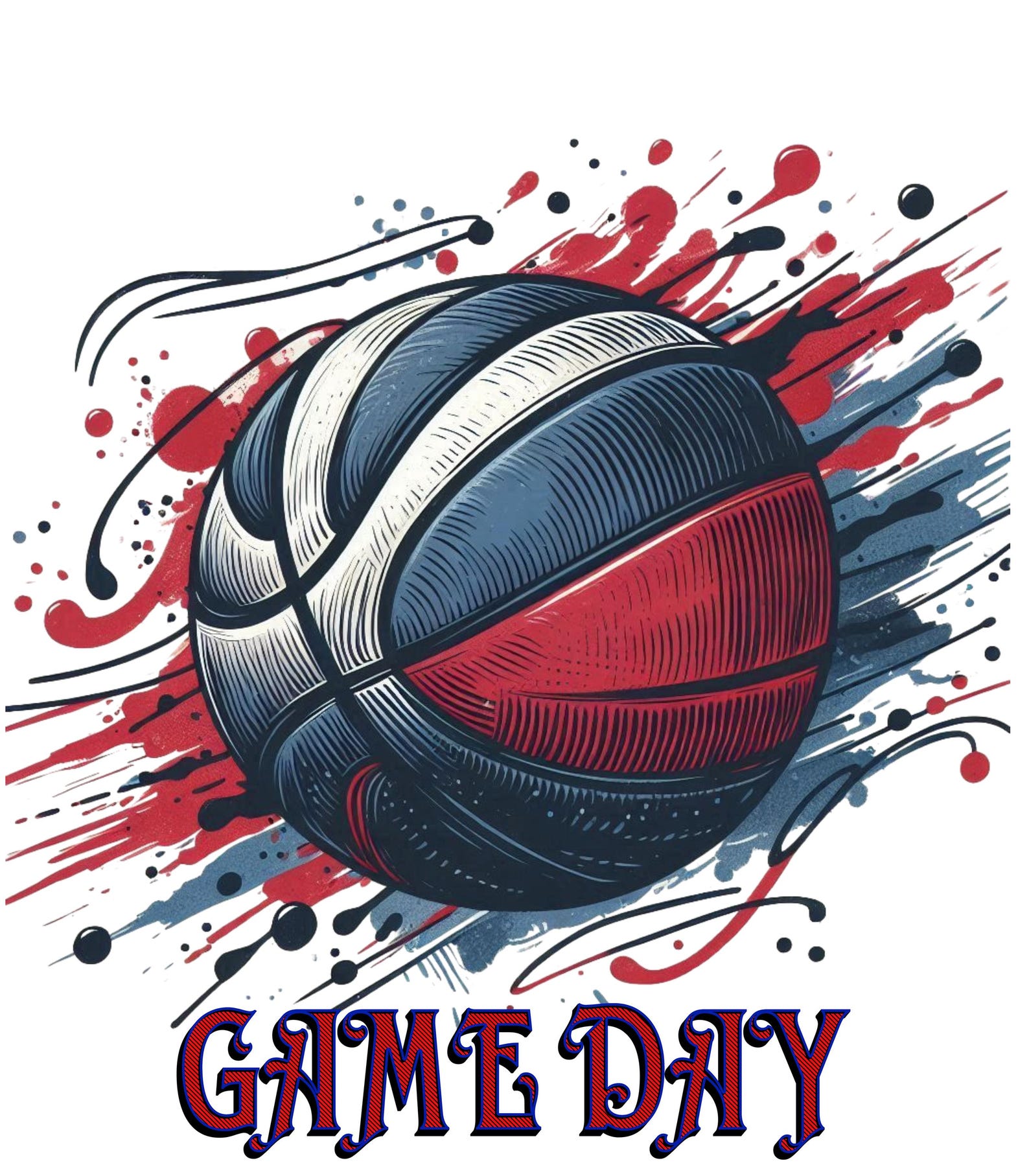 Splatter Basketball PNG: Game Day Design (digital Download) - Etsy