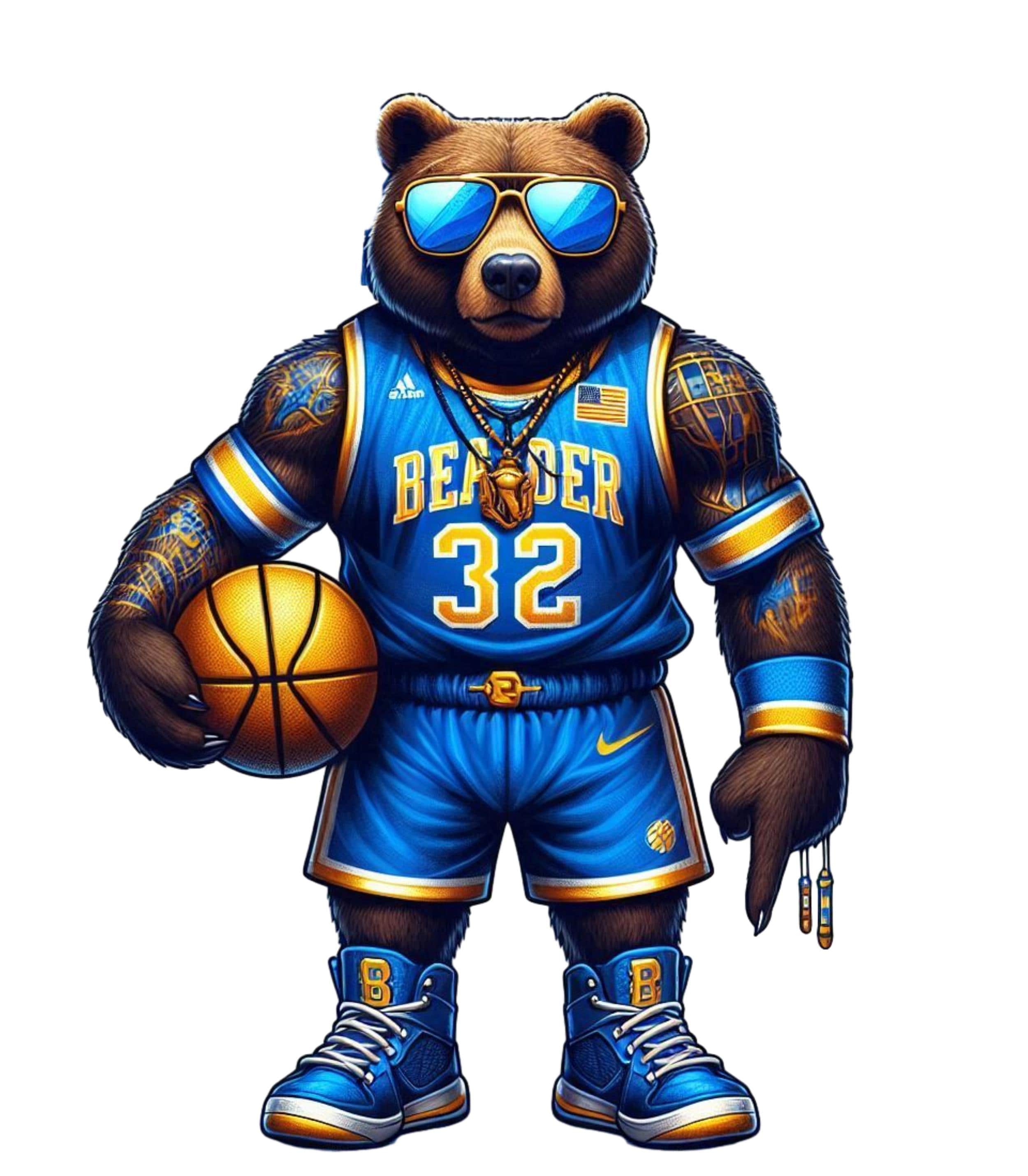 Basketball Bear Mascot PNG: College Team Design (digital Download) - Etsy