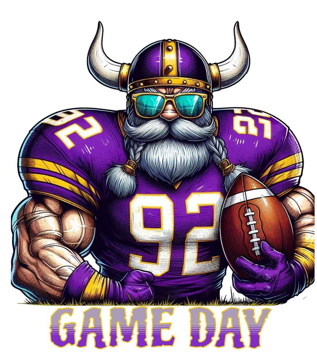 Minnesota Football Viking Mascot PNG - Game Day Design (digital ...