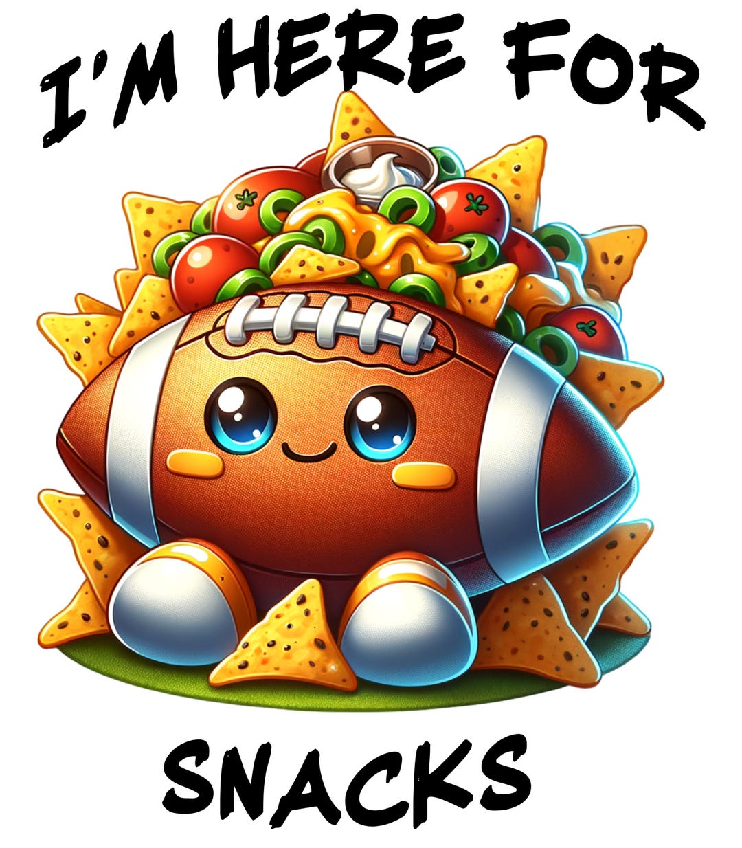 Superbowl Snacks Digital Download, Sublimation, "i'm Just Here for ...