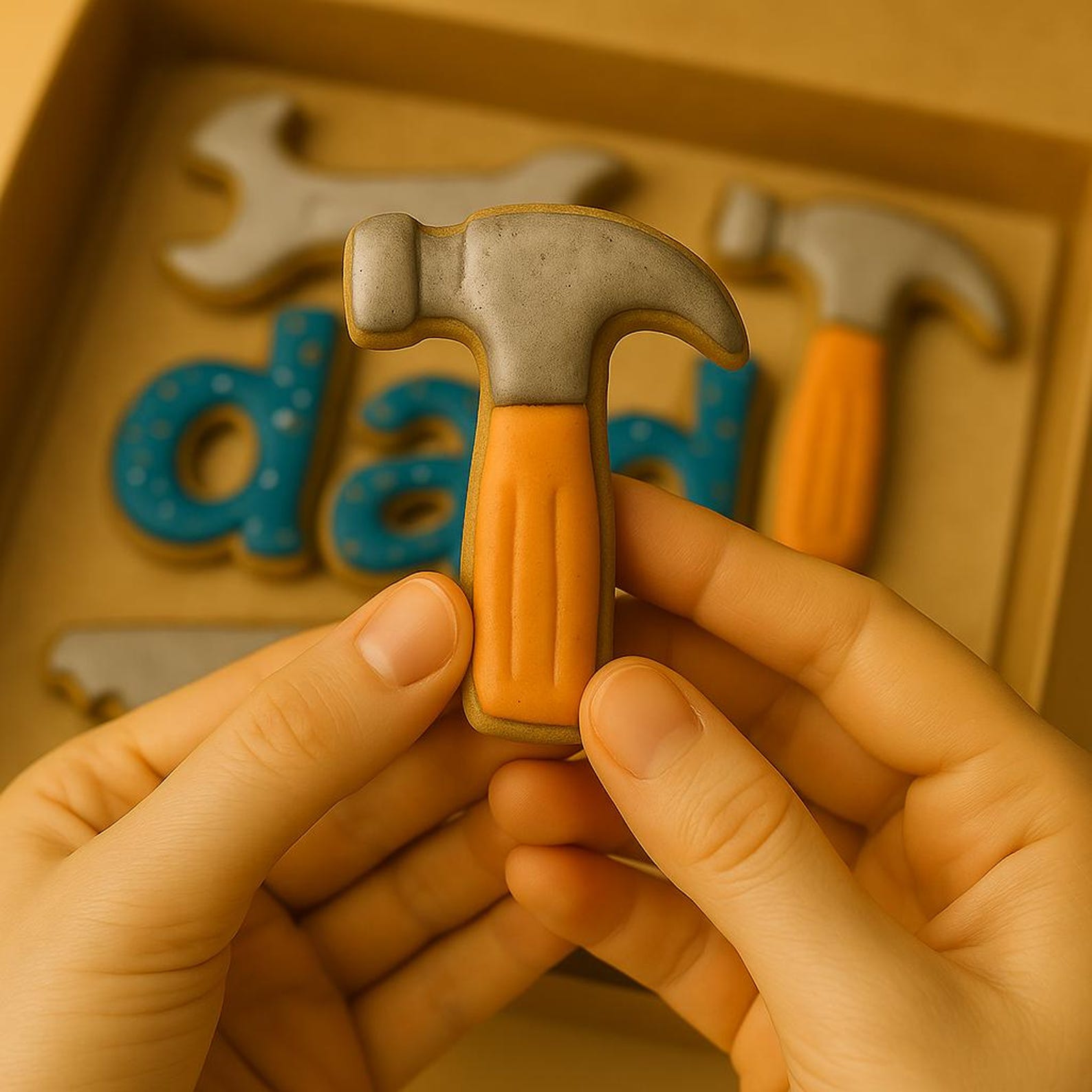 Toolbox Dad Cookies – Father’s Day Sugar Cookies With Royal Icing Tools ...